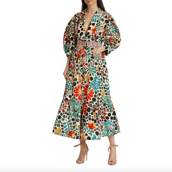 FARM Rio | Dresses | Nwt 255 Farm Rio Mushroom Forest Canvas Dress In ...